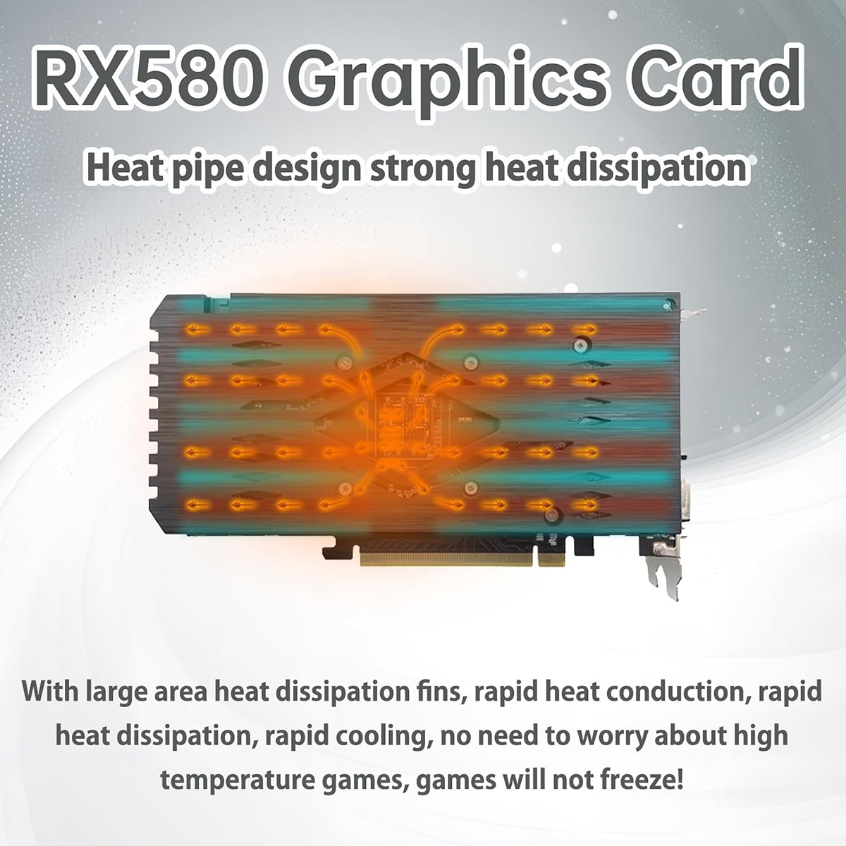 RAMSTA AMD RX550 4GB / RX580 8GB Graphics Card GDDR5 256Bit Computer ...