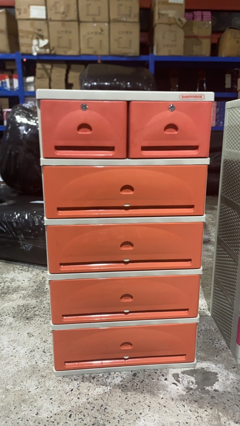 SANYO BOX DURABLE DRAWER WITH KEY 5 layers | Shopee Philippines