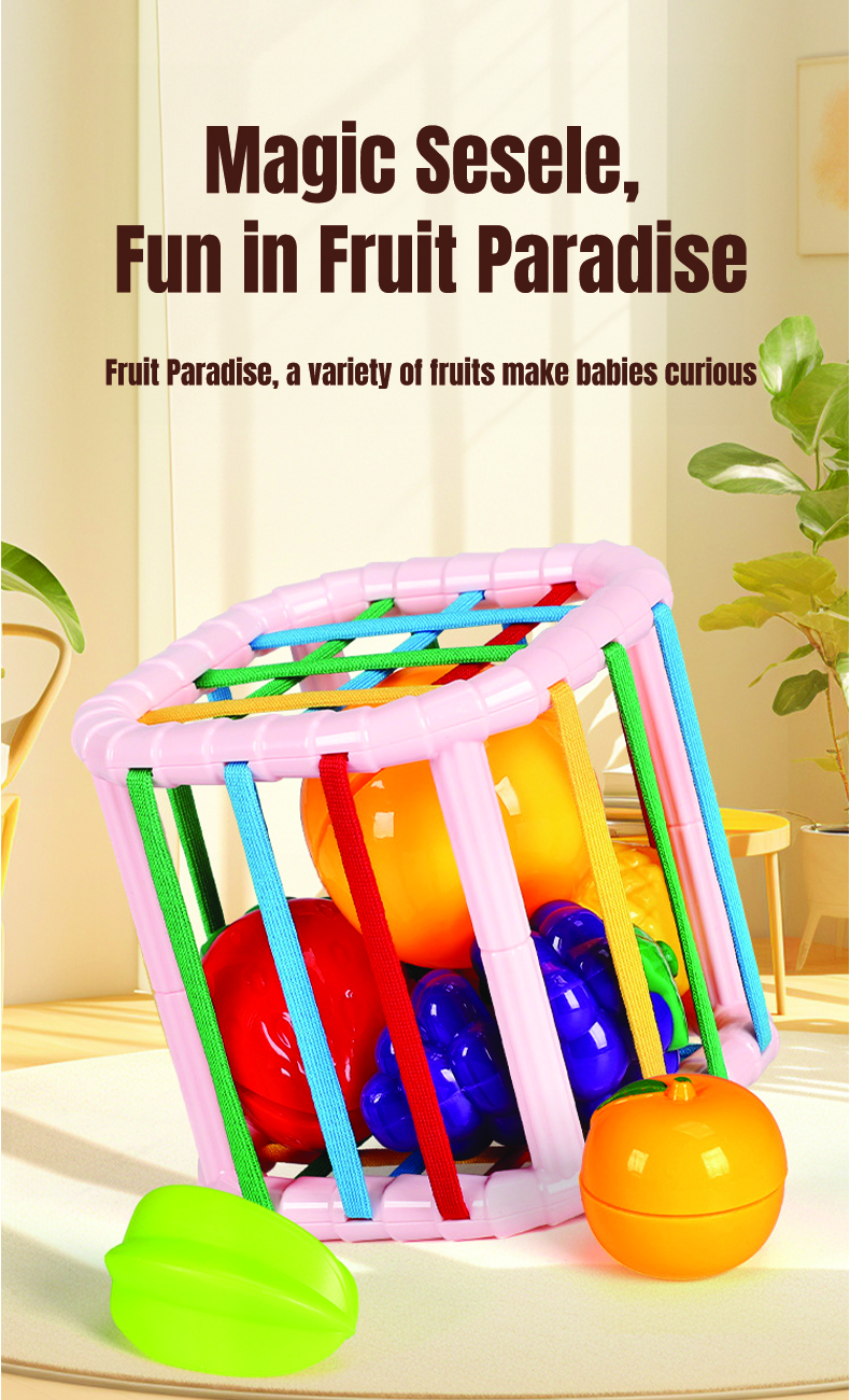 Smart Sprout Baby Fruit Sesele Toy Set Fruit Blocks Stacking Sensory ...