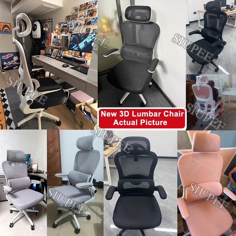 【Load 200KG】Korean Style Ergonomics Chair Mesh Office Chair Computer ...