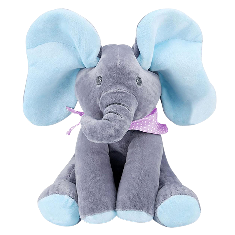 COCOA Elephant Stuffed Toys Peek A Boo Eephant Talking Singing Stuffed ...