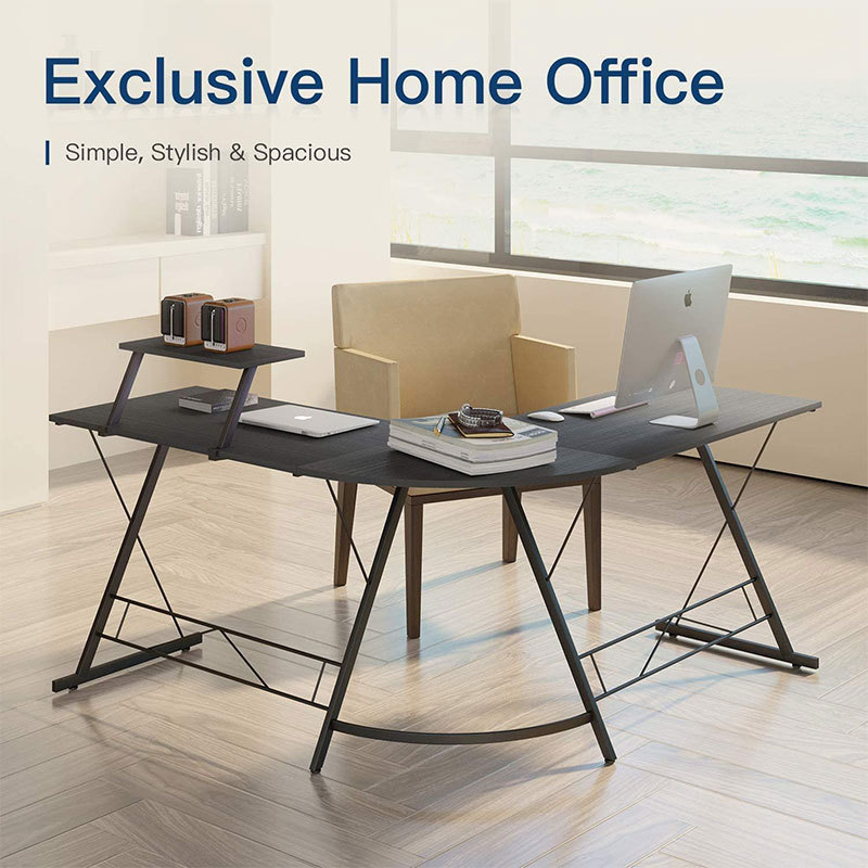 MC&HOME 80cm L-shaped Computer Desk for Office Working Home Study Table ...