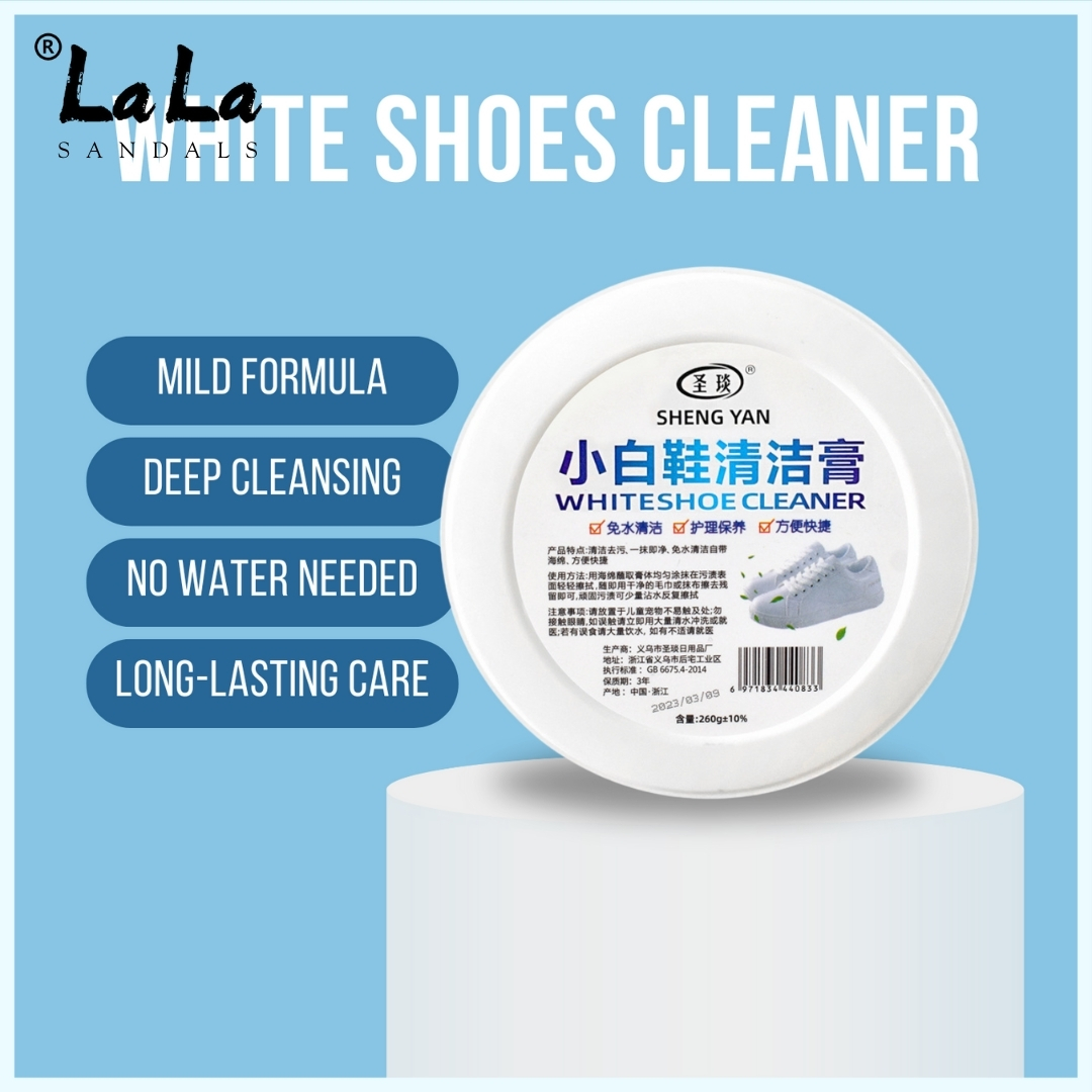 LALA Shoes Cleaner For White Shoes Rubber and Leather material | Shopee ...