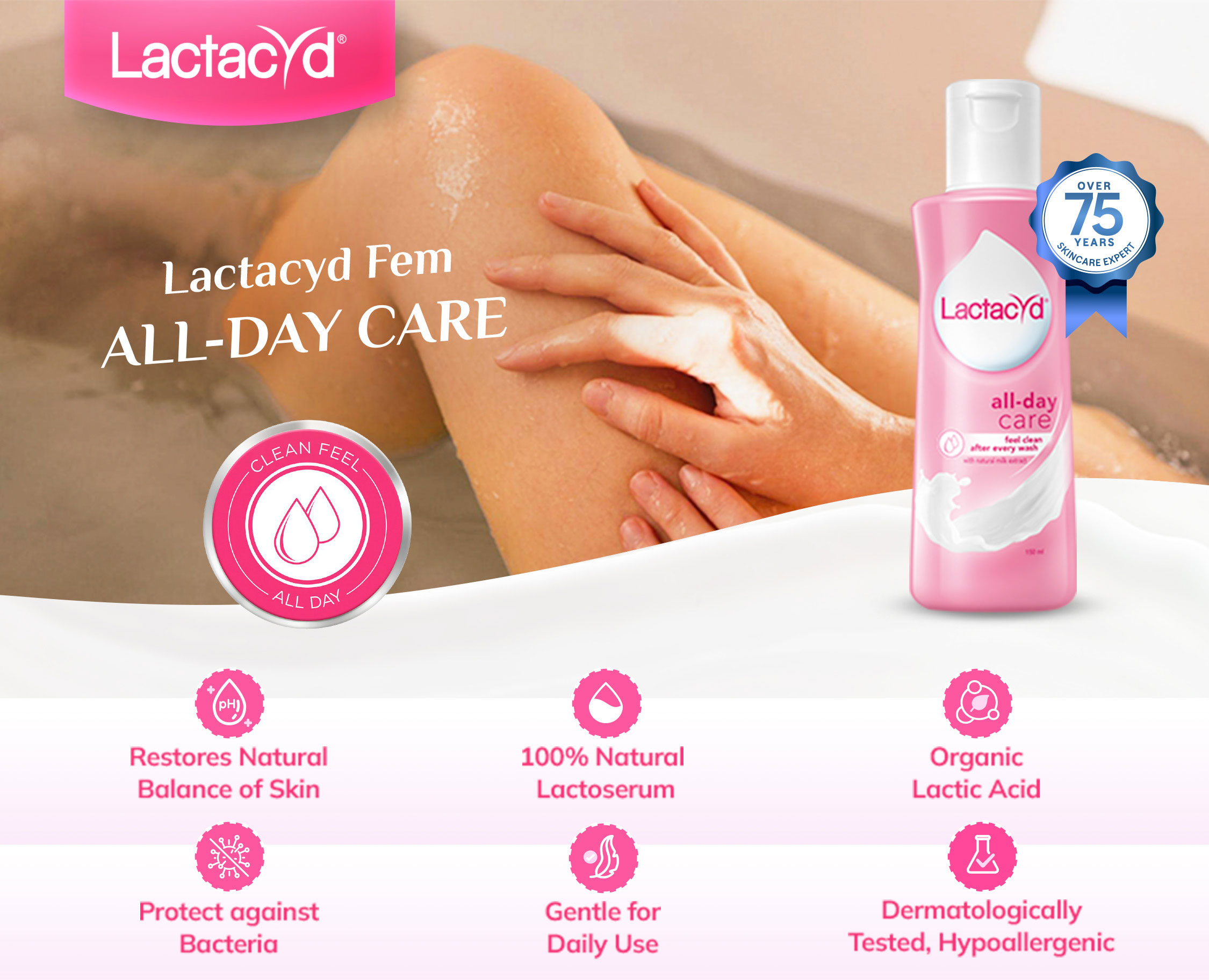 Lactacyd Feminine Wash All Day Care 60mL (Bundle of 4) | Shopee Philippines