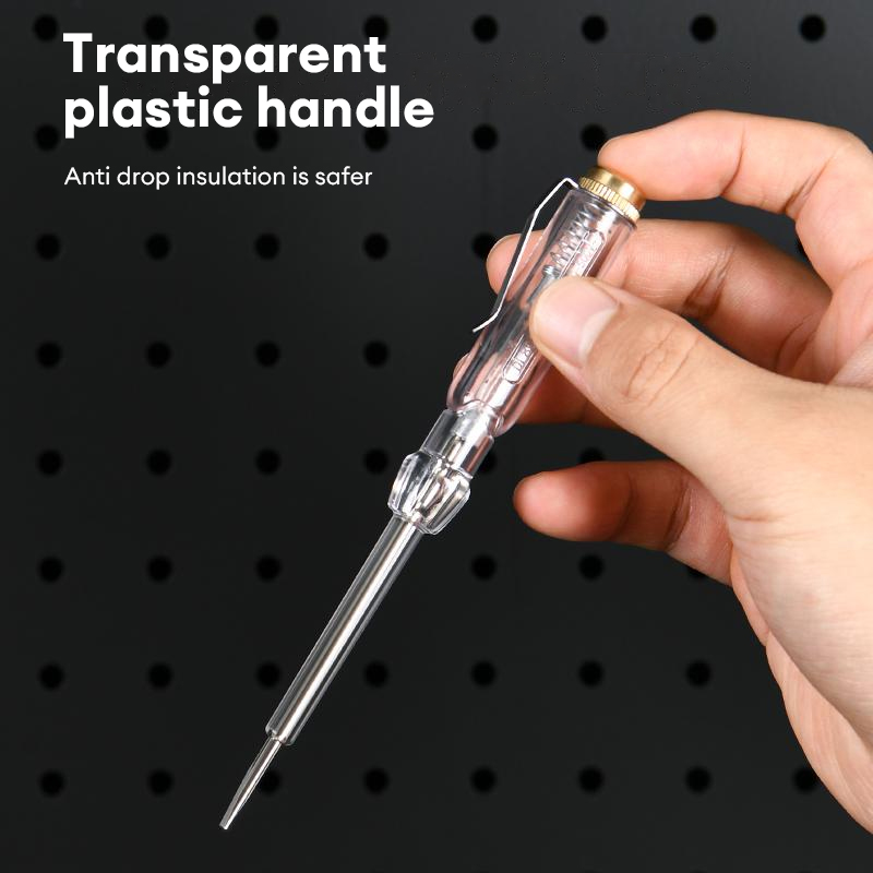 Deli Flat Head Electric Tester Durable 100-500W Neon Lamp Voltage ...