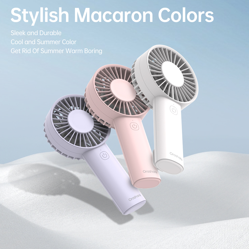 Orashare HF09 Handheld Fan Rechargeable 3 Speeds Strong Wind Portable ...