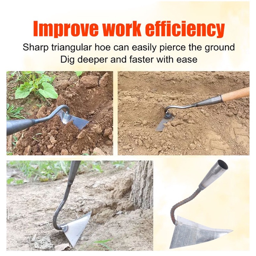 Agricultural trenching triangular pointed hoe for ridging vegetable ...