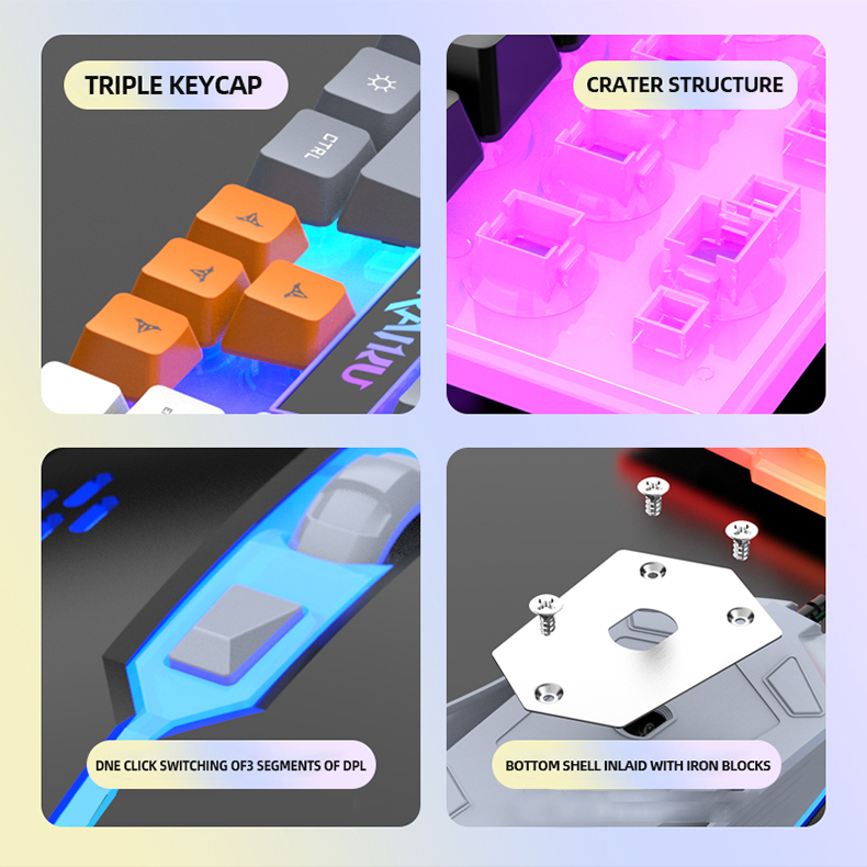 Zeus x Raiku K-26 3 Color Combinations Wire Gaming Keyboard With LED ...