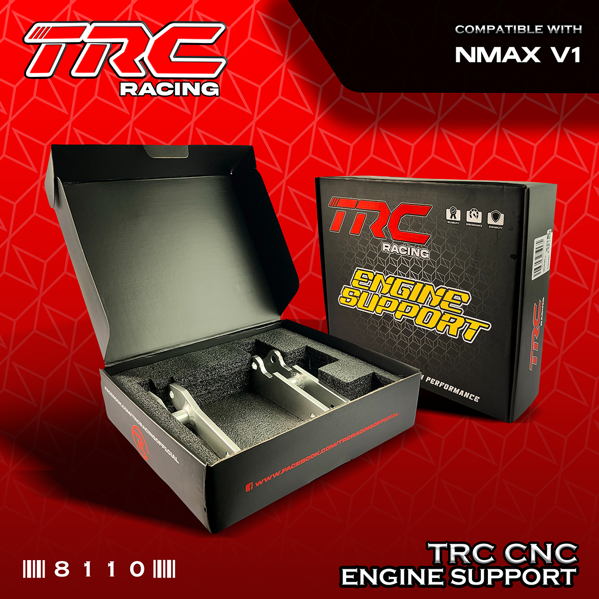 TRC RACING NMAX V1 CNC ENGINE SUPPORT PLUS 2 8110 | Shopee Philippines