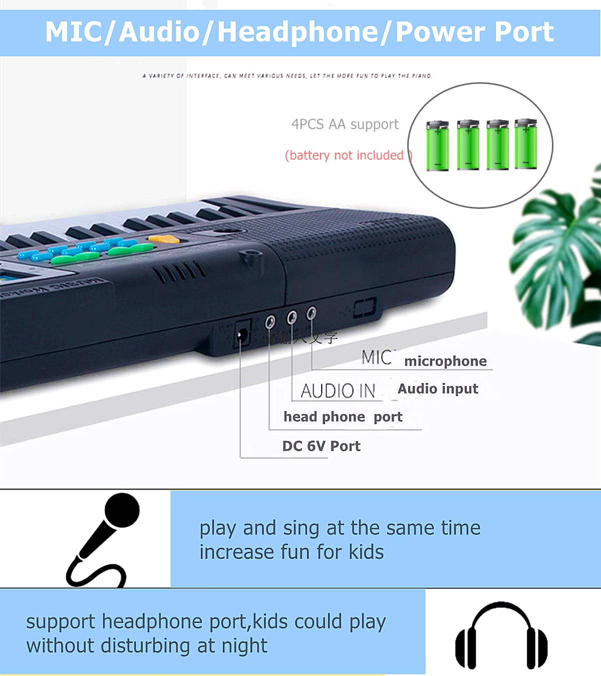 RIXTON 61 Keys Organ Piano Electronic Keyboard For Kids Boy / Toddlers ...