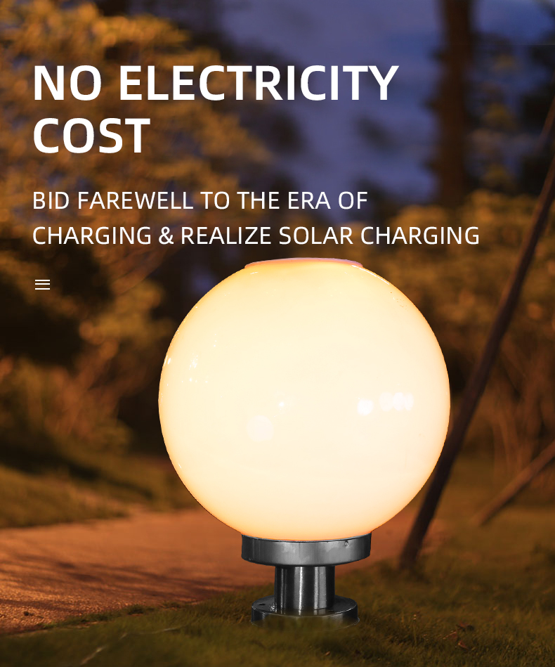 OOKAS Modern 4-Colors Solar Pillar Light LED Solar Street Light Outdoor ...