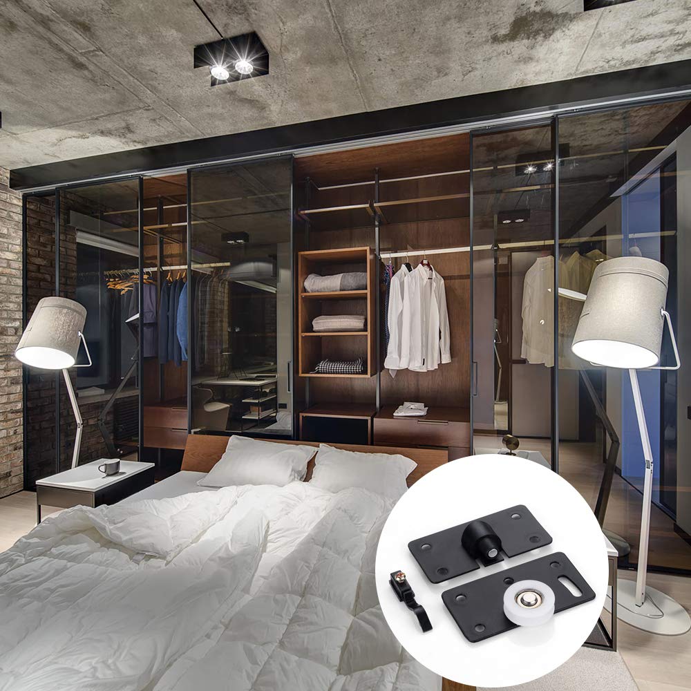 Wardrobe Cabinet Sliding Door Roller Set Pulley Caster And Track 1M ...