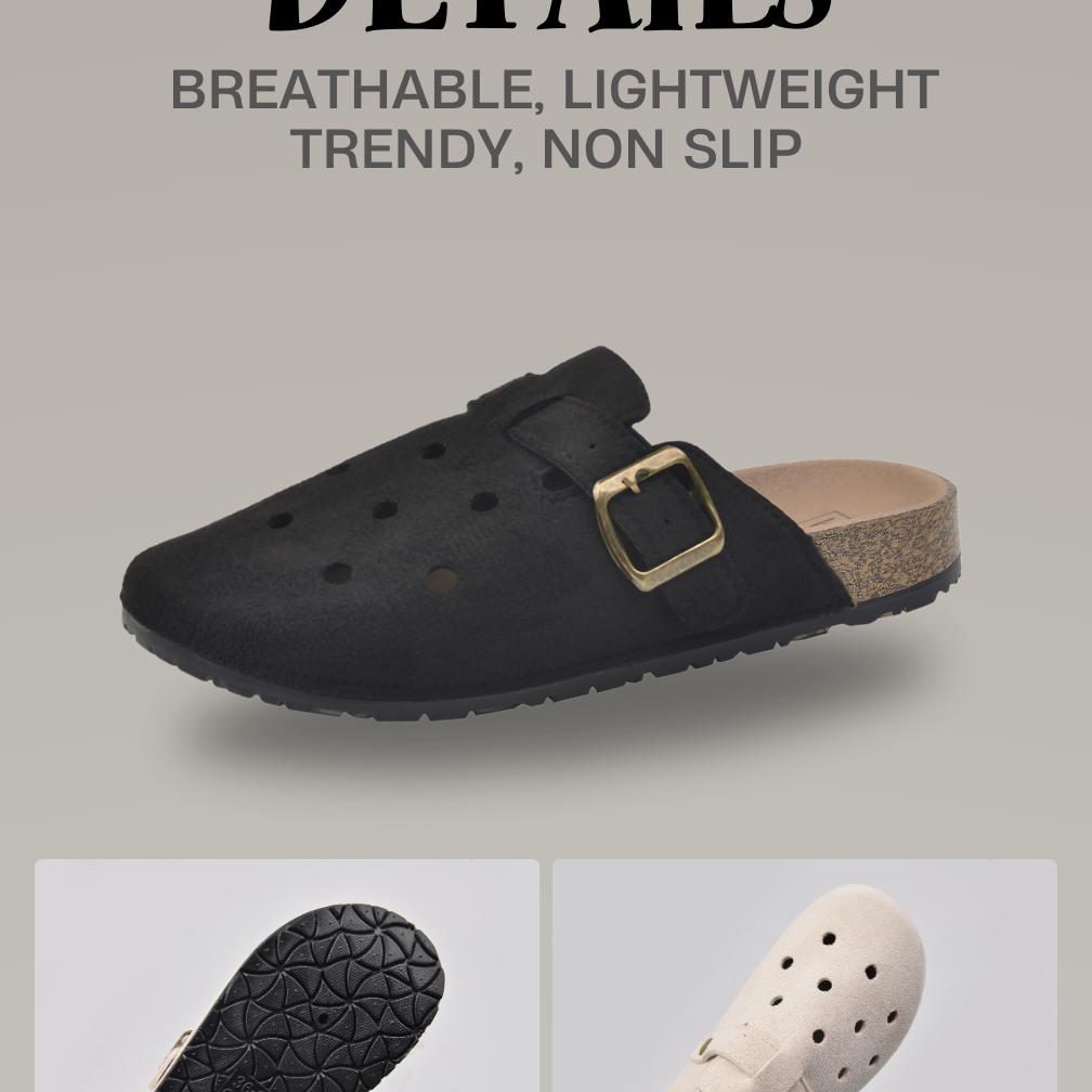 YOTO Shoes Clogs Sandals For Women Comfort Casual Perforated Breathable ...