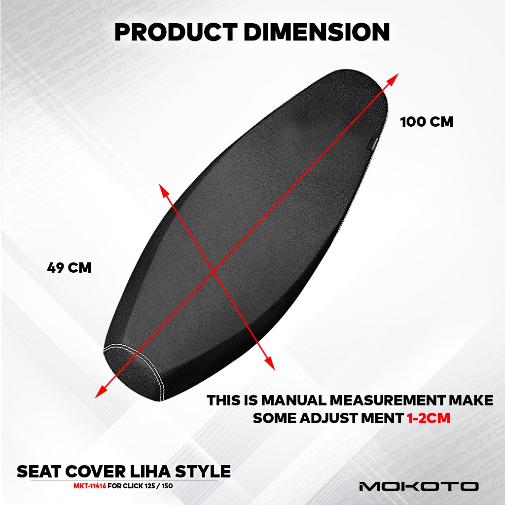 MOKOTO CLICK 125 / 150 LIHA TYPE SEAT COVER WITH STITCHES MKT-11416 ...