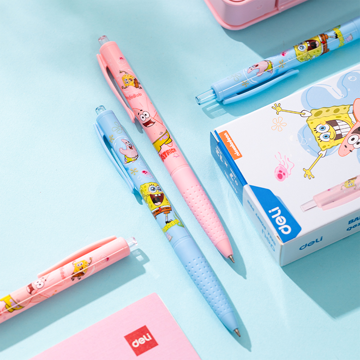 Deli Q63-BL Spongebob Bullet Tip Ball Point Pen 0.7mm Blue | Shopee ...