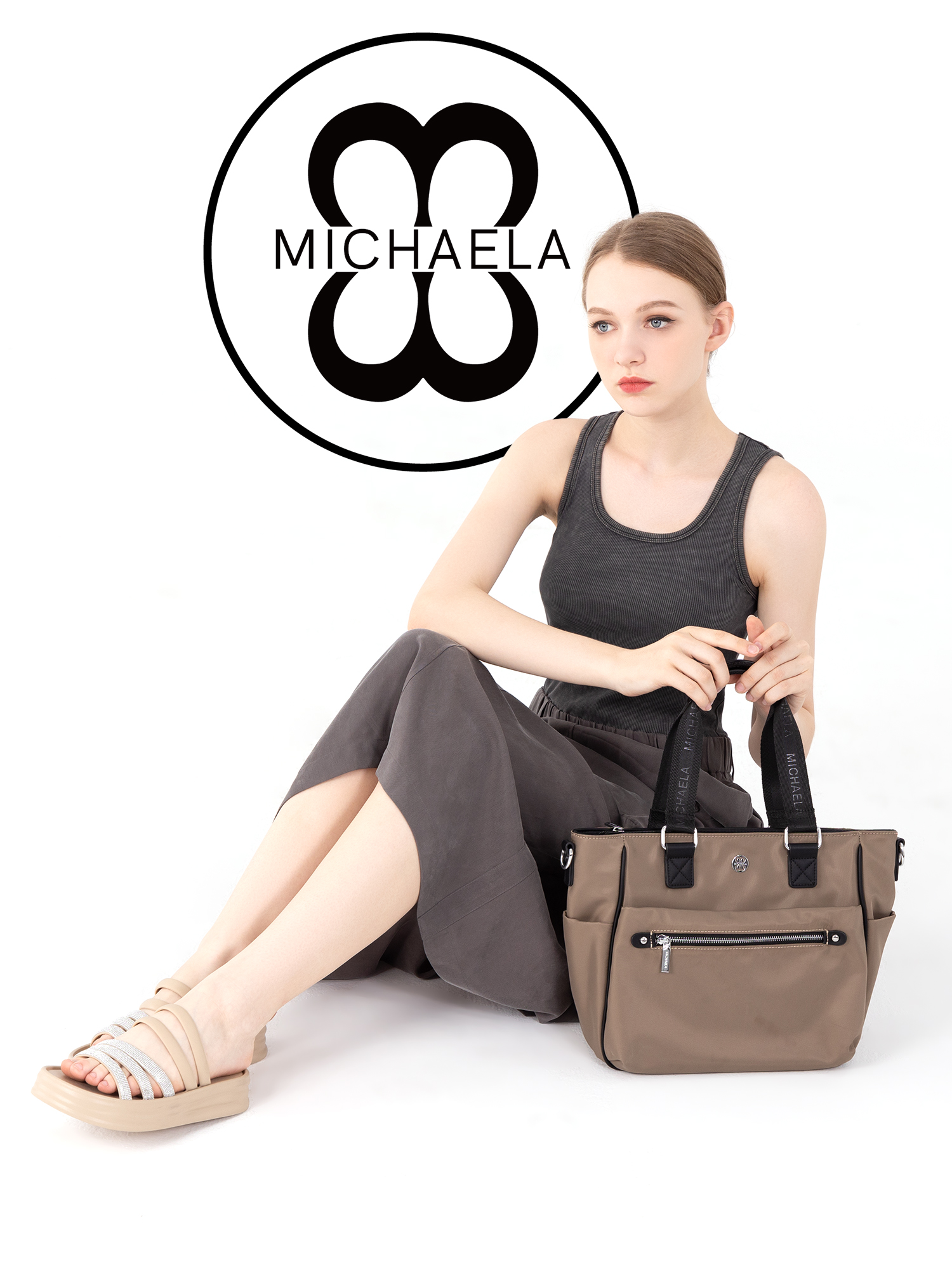 MICHAELA Stylish Tote Bag Thicken Re-Nylon Roomy Sling Bag for Work ...