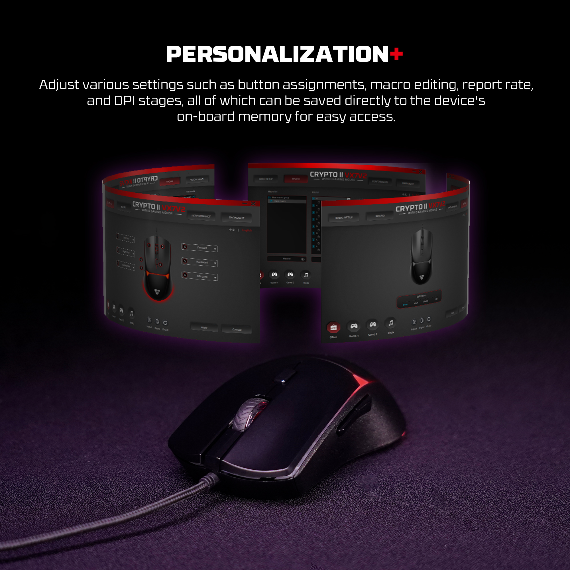 Fantech Mouse VX7V2 Crypto II Wired Gaming Mouse with RGB Lighting ...