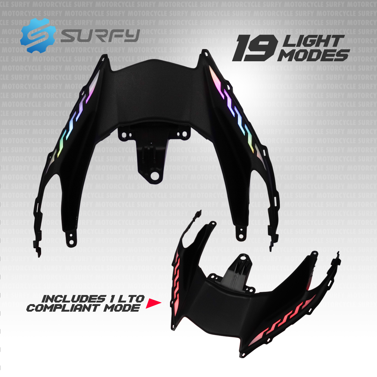 Aerox v2 Rear Signal Light Garnish Cover RGB LED Running Light Vivid ...