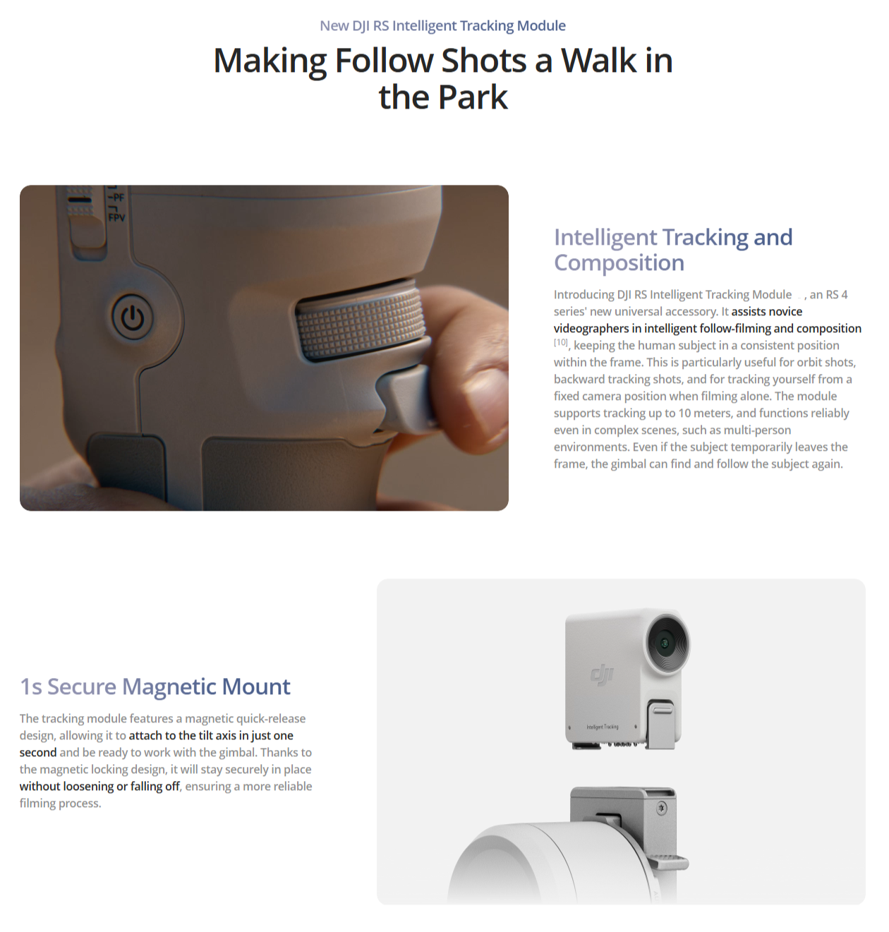 DJI RS RONIN MINI 4 Handheld Gimbal Stabilizer Combo Kit with Tracking ...