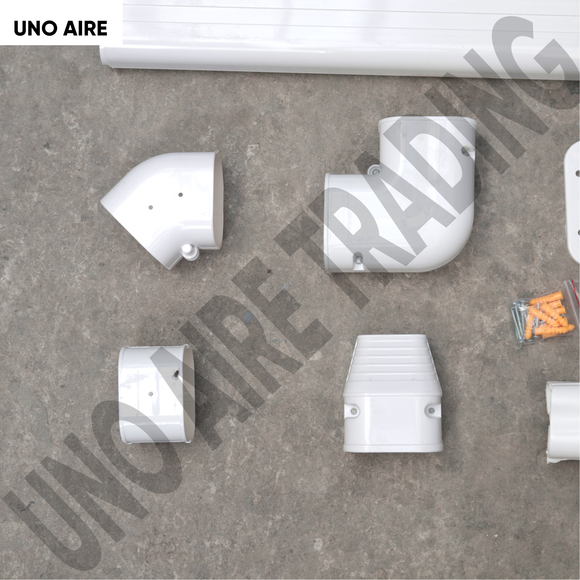 Air Conditioning CLADDING Pipe FITTINGS PVC Duct for Out/Indoor ELBOW ...