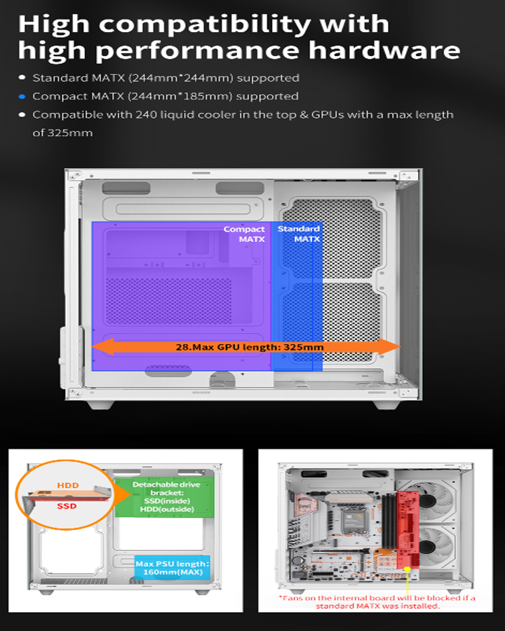 IPASON | Segotep Brave W1 PC Case w/ Glass Panel, Panoramic View (Black ...