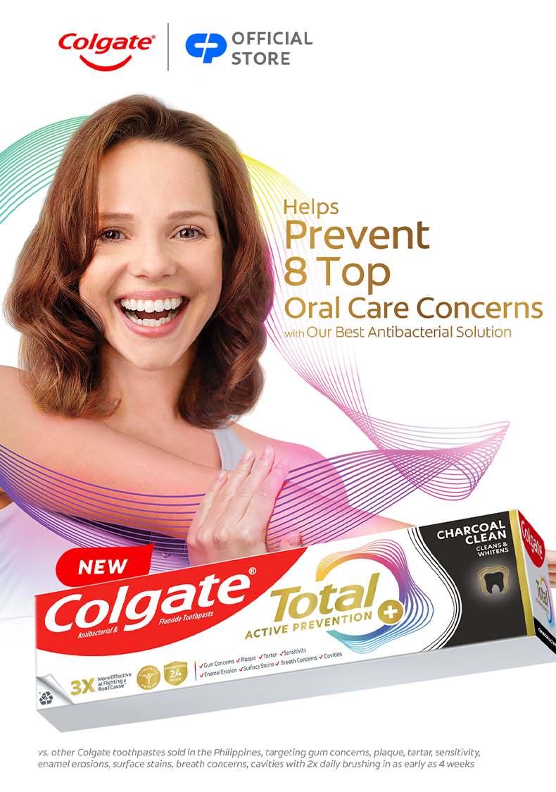 [BUY 2, FREE 1] Colgate Total Charcoal Clean Antibacterial Toothpaste ...