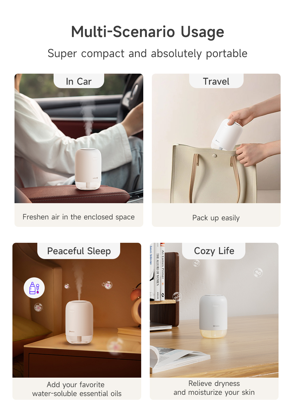 Simplus Desktop Humidifier Car Humidification Type-C Charging | Shopee ...