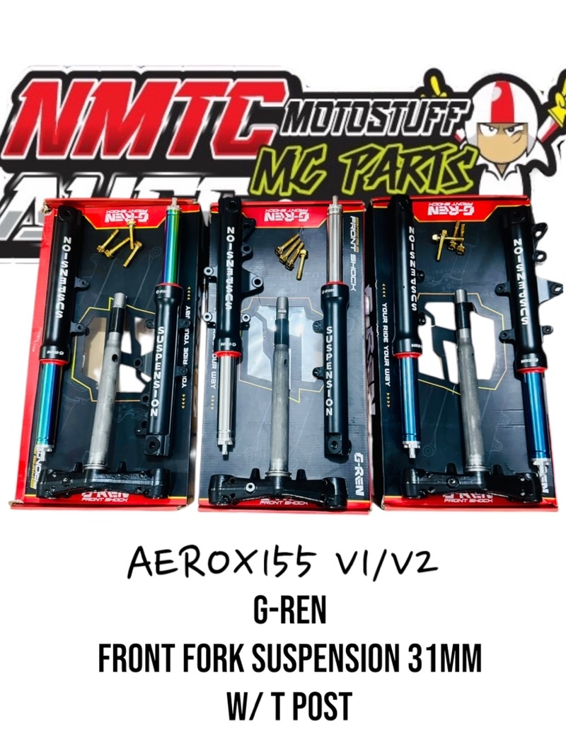 G REN FRONT FORK SUSPENSION W/ TPOST 31mm AEROX155 V1/V2 | Shopee ...