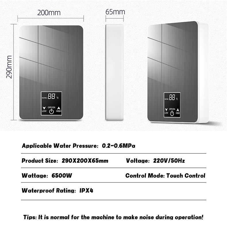 Instant Water Heater Shower Electric LCDTouchscreen With Self ...