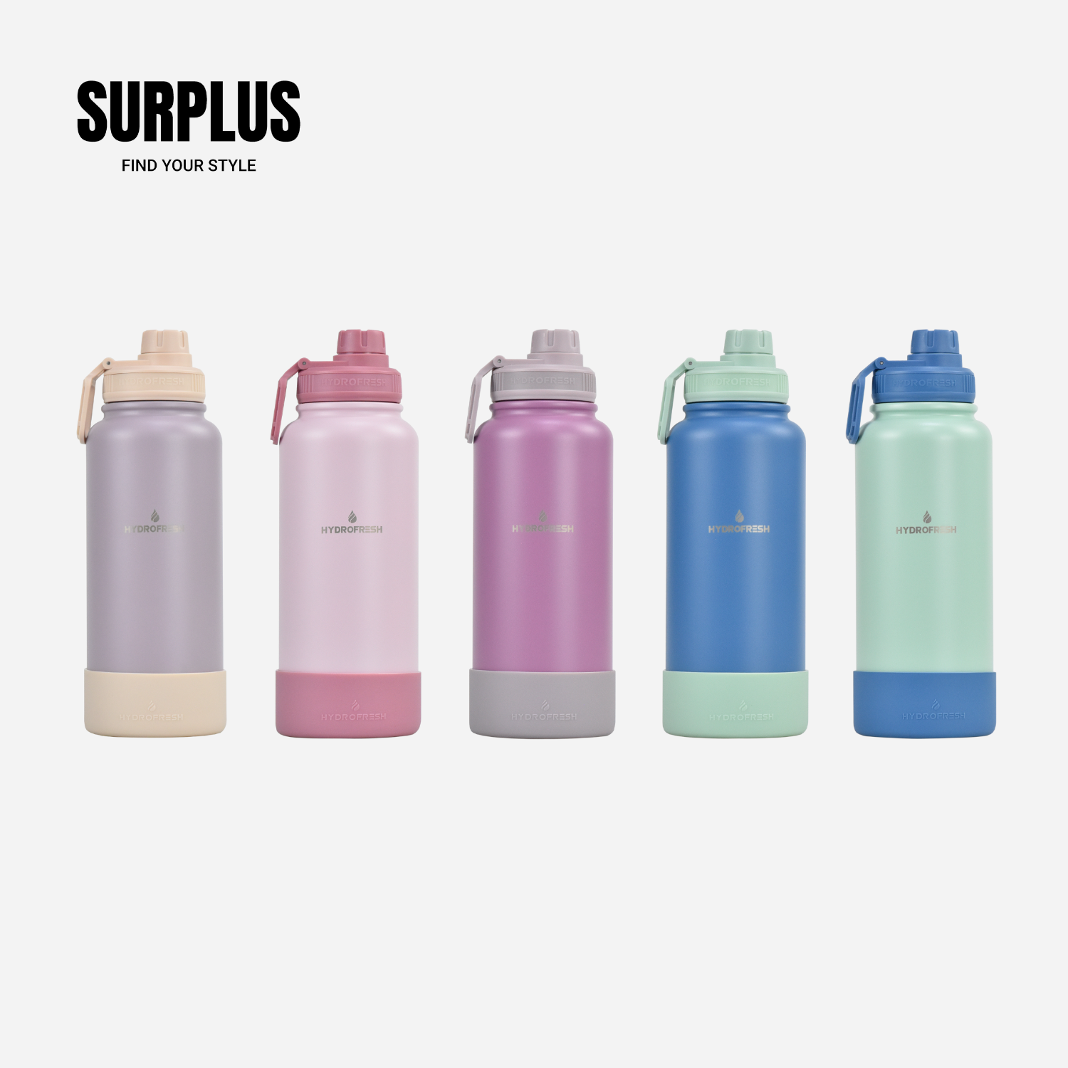 SURPLUSHYDROFRESH FLASK WITH SPORTY HANDLE AND SILICONE BOOT 1000ML | Shopee Philippines