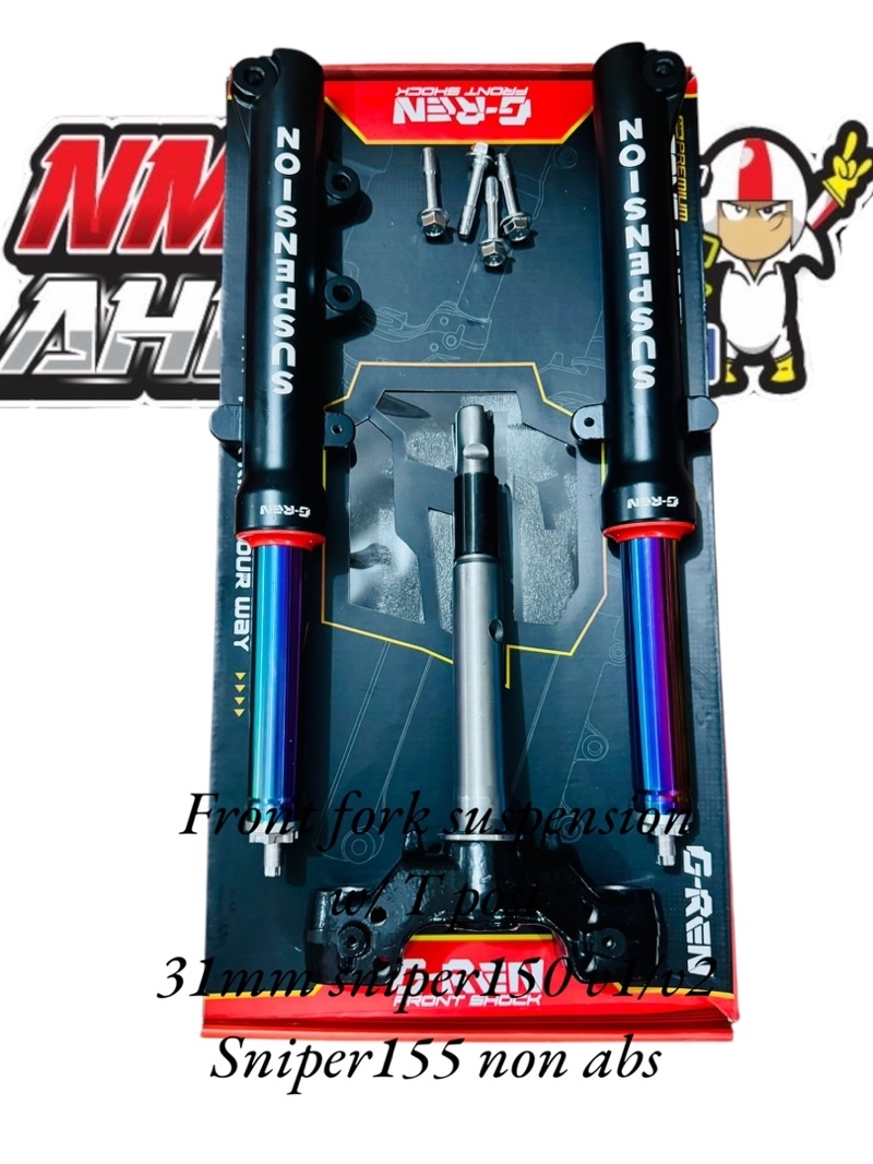 G REN FRONT FORK SUSPENSION W/ TPOST 31mm SNIPER150 V1/V2/ SNIPER155 ...