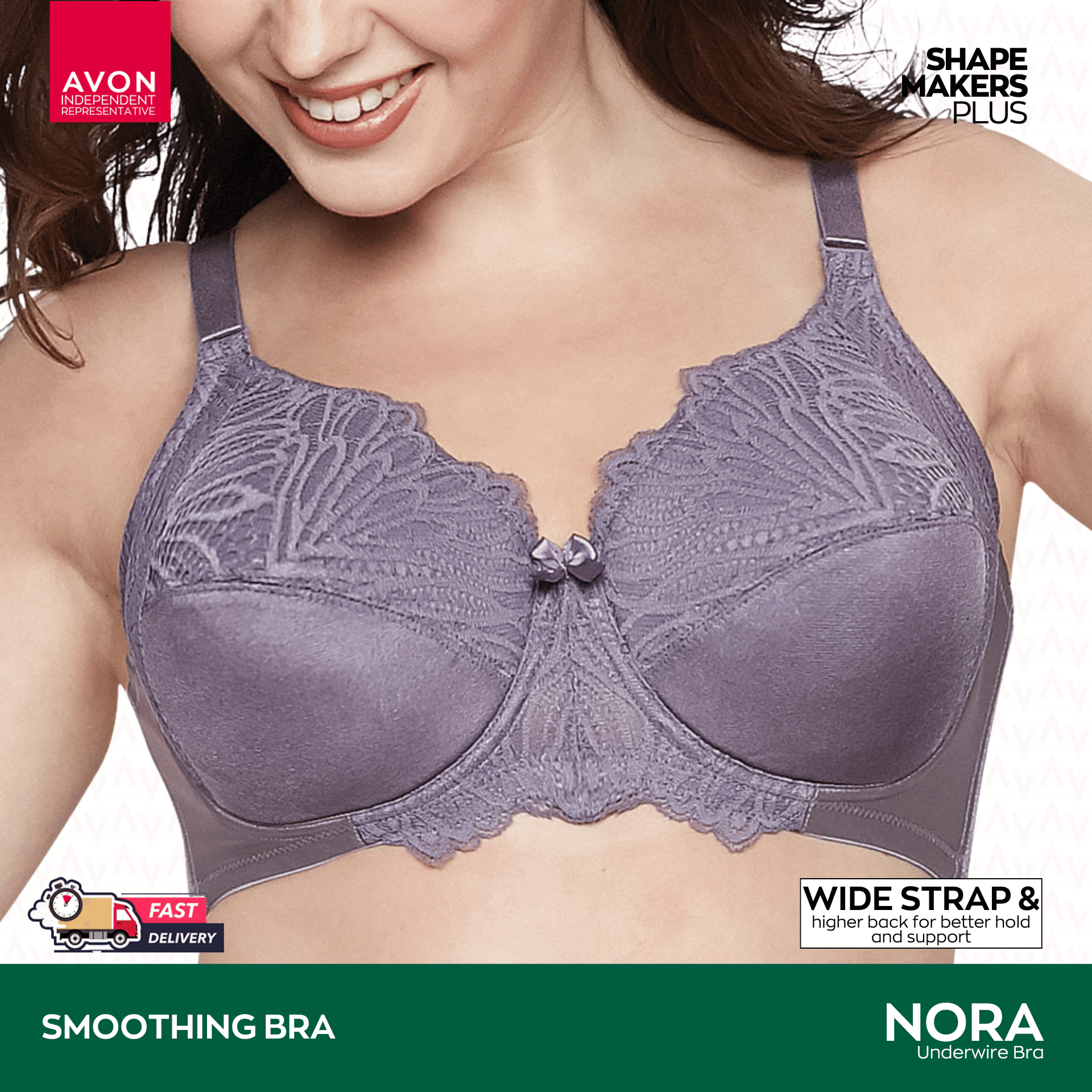 AVON Nora Underwire Smoothing Shapemakers Plus Bra (Dorothy, Josephine, Marion) | Shopee Philippines