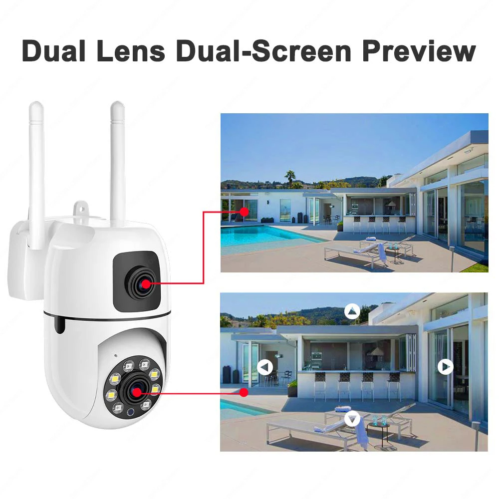 BUY 1 TAKE 1 Outdoor CCTV Camera No WiFi Needed 10MP Dual Lens 360 ...