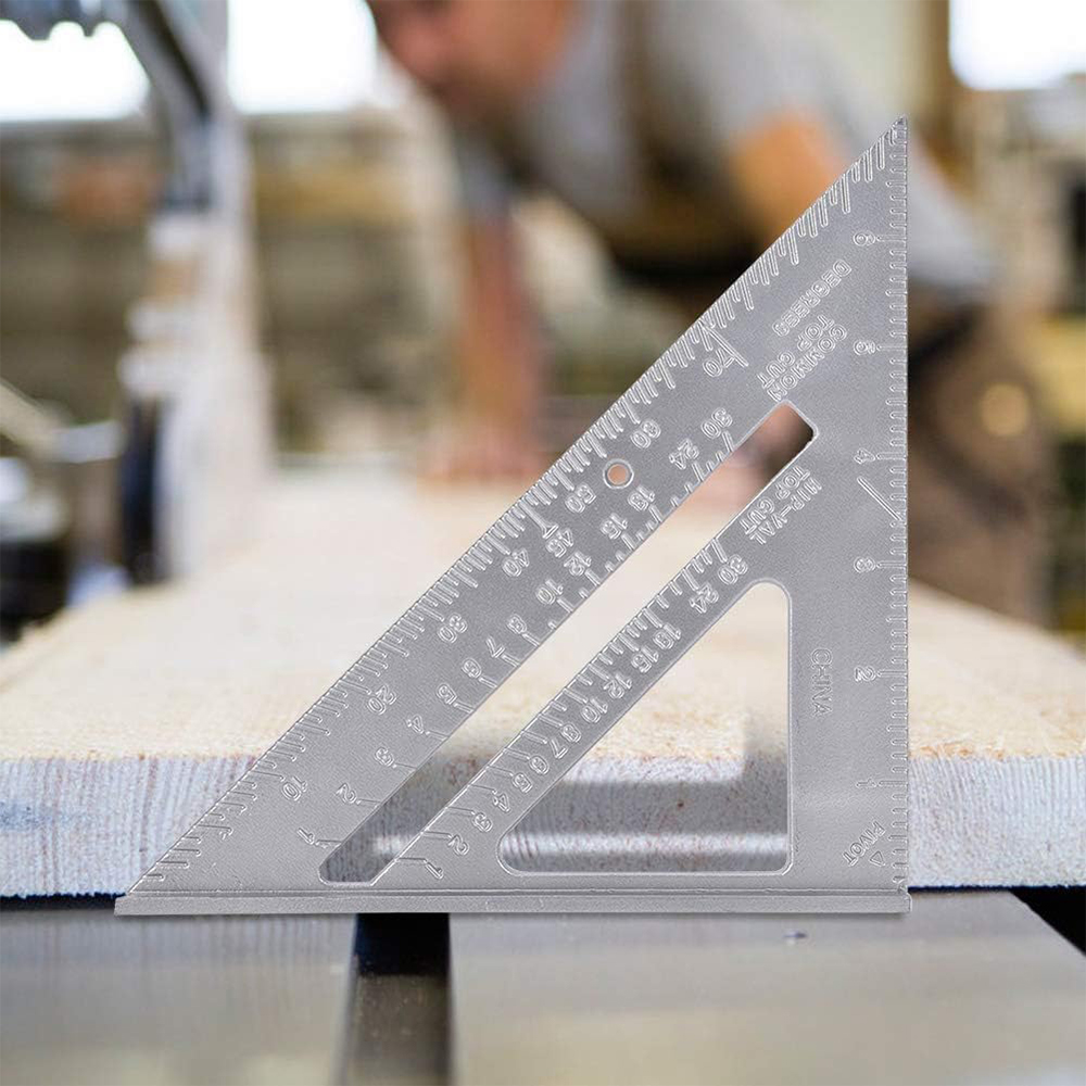 JLD 7" Inch Aluminum Alloy Triangle Ruler Angle Ruler 90° / 45° Degrees ...