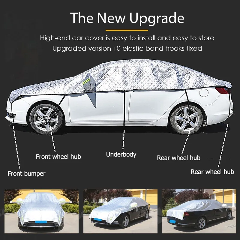 Universal Half Car Cover Outdoor Sedan/SUV half cover Dust Resistant ...