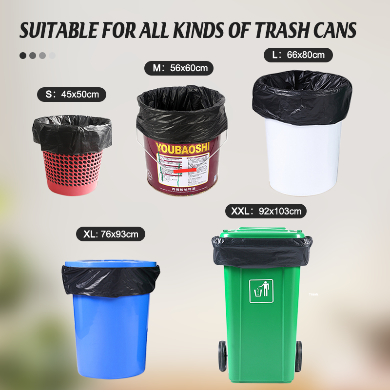 Black Trash Bag,Garbage Bag,cleaning bag,Thickened And Enlarged (Can be ...