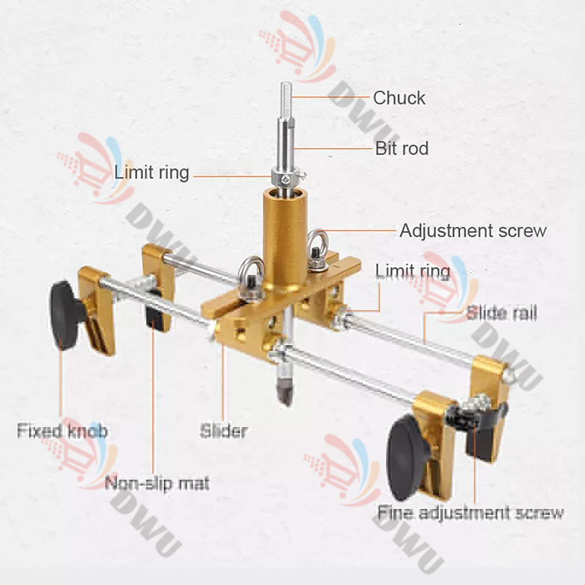 Mortice Lock Jig Set Mortiser Locksmith Woodworking Wood Door Fitting ...