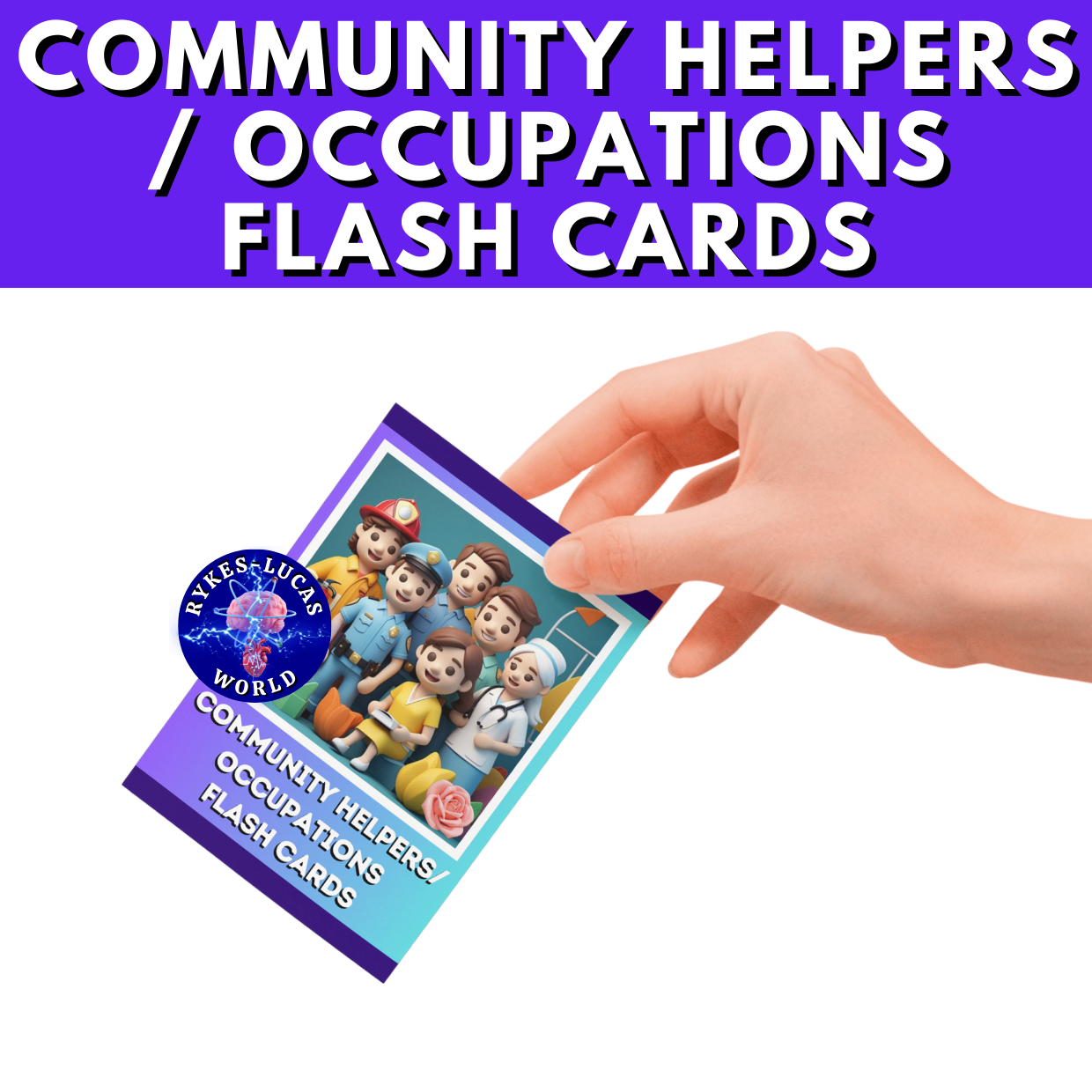 FLASH CARDS OCCUPATIONS JOBS COMMUNITY HELPERS LAMINATED, EDUCATIONAL ...