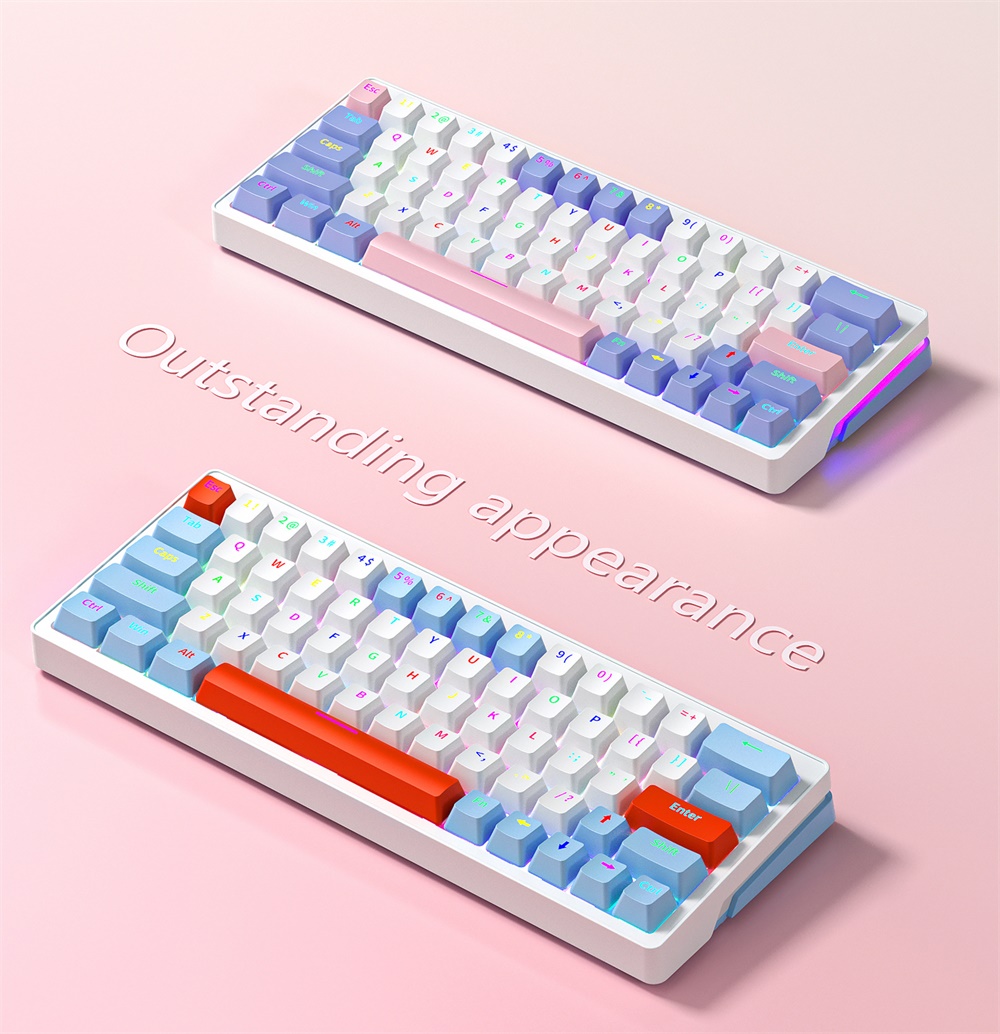 ZIFRIEND ZA63 Pro Mechanical Keyboard BT/2.4G Wireless/Wired Customized ...