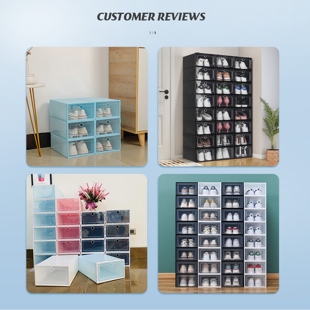 Shoe Box shoe rack organizer Big Size Candy Hard Plastic With Cover ...