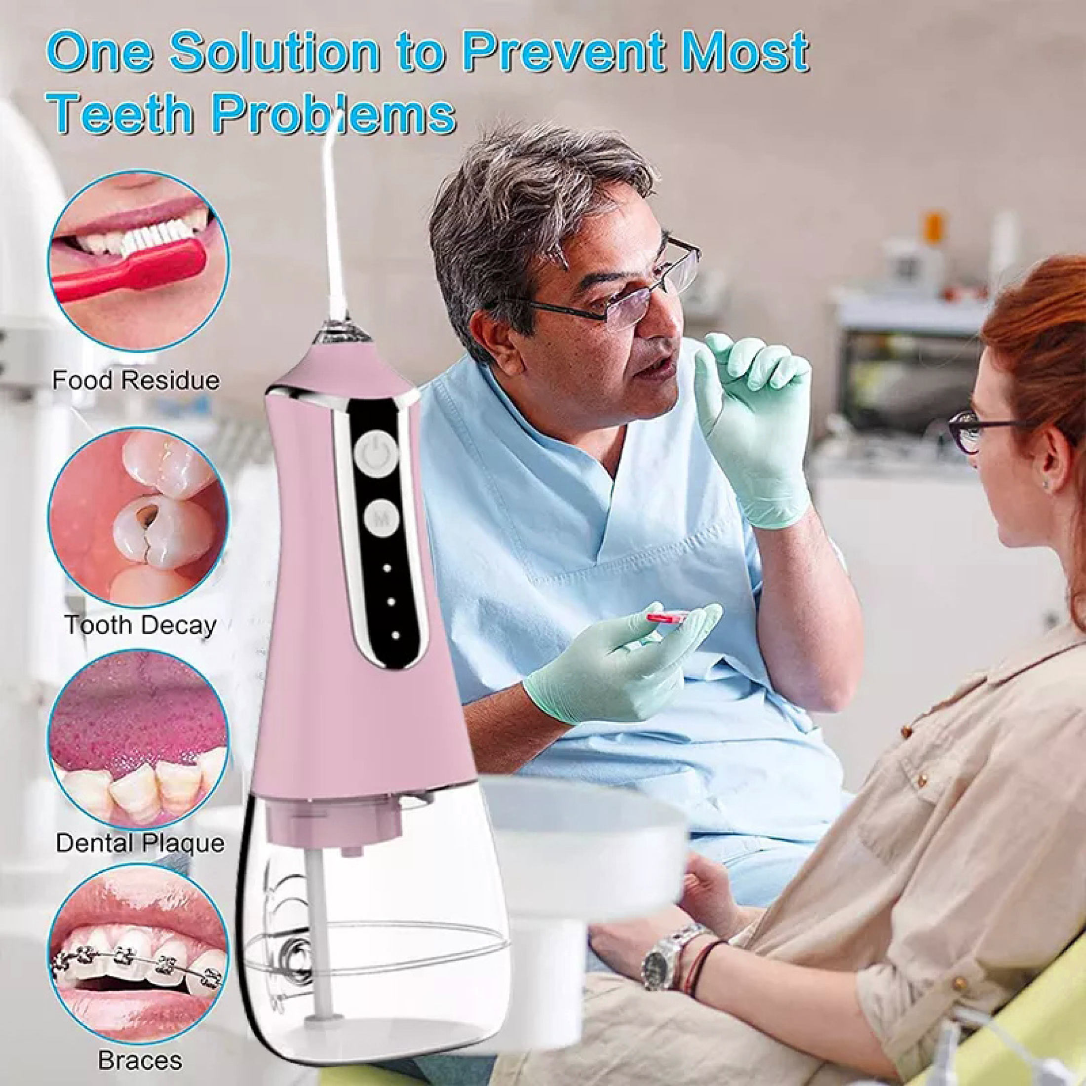 Portable Deep Oral Irrigator 5 IN 1 Cordless Water Flosser for Teeth ...