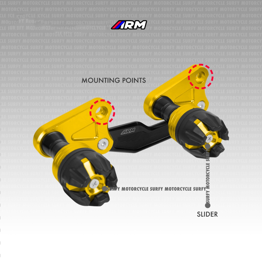 ARM Muffler Slider with Axel Cap For Nmax Aerox V1 V2 Heavy Duty ...