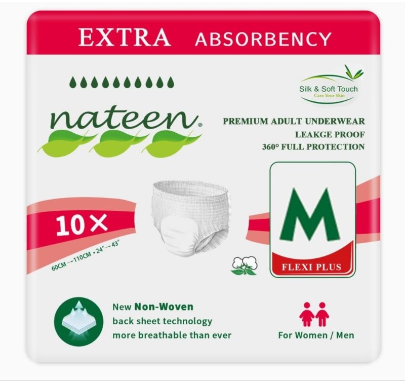 Adult Diaper Nateen Flexi Plus Pants,Medium,90-130cm,10pcs,Excellent ...