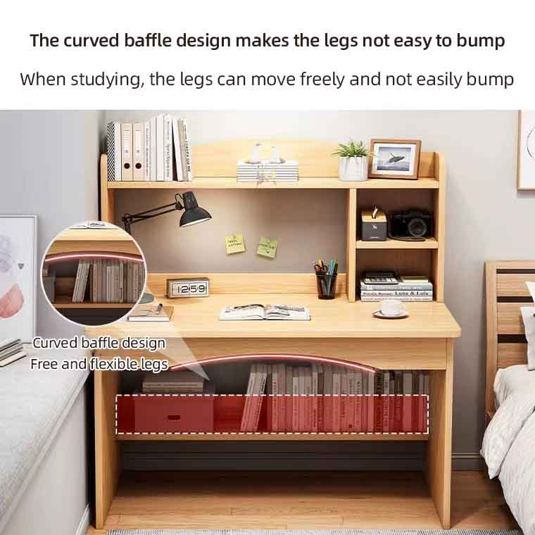 Home bedroom desk, student desk, bookcase, bookshelf, study computer ...