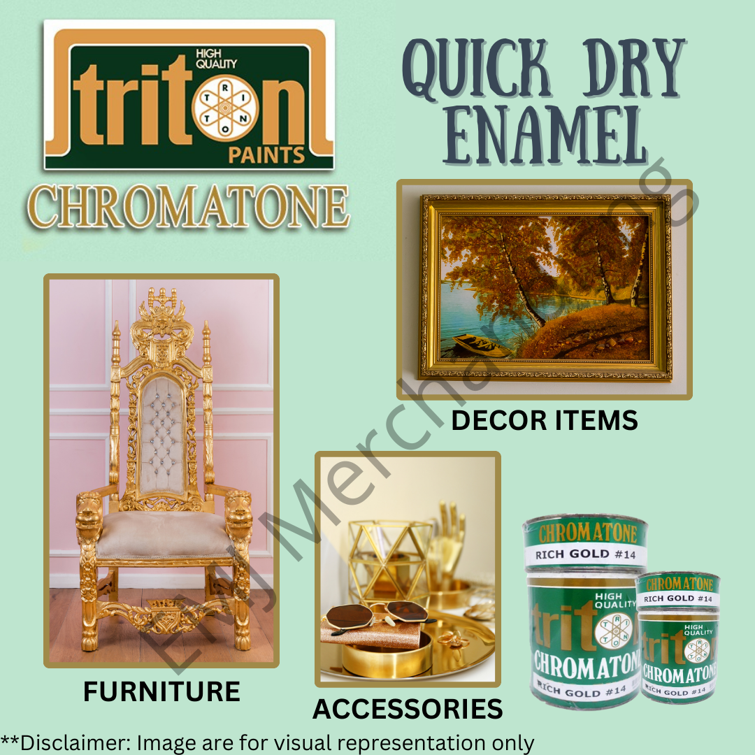EMJ Triton Chromatone Rich Gold #14 - QDE Gold Paint for Metal & Wood ...