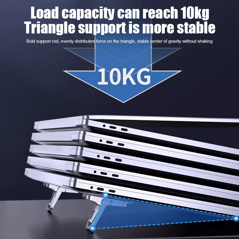 Laptop Stand 2PCS Mini Foldable Portable Computer Riser 2 Adjustable ...