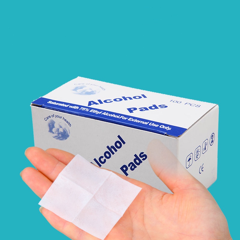TIGER HOME 100 pcs alcohol cotton pads, disinfection cotton pads, boxed ...