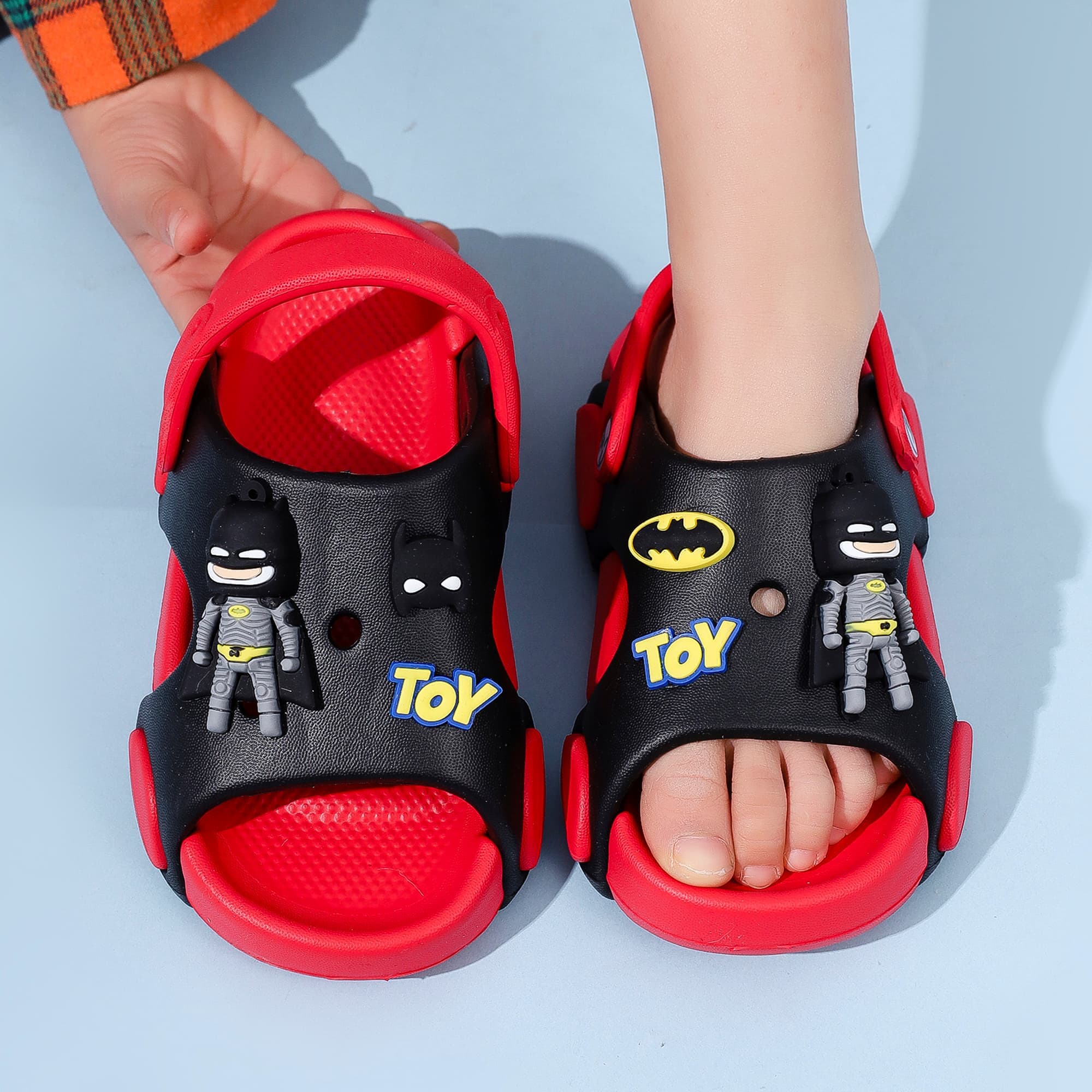 【BB】Batman Kids Slippers Cartoon Soft Soled Rubber Sandals for Boys ...