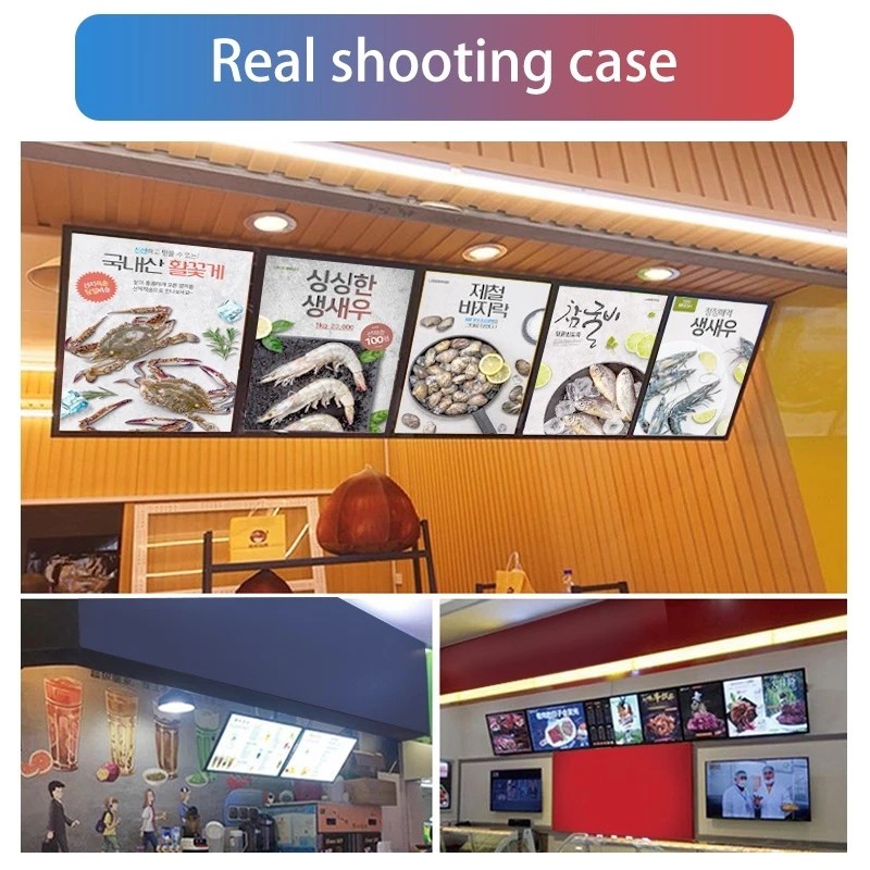 LED billboard LED ultra-thin lightbox menu board restaurant hanging TV ...