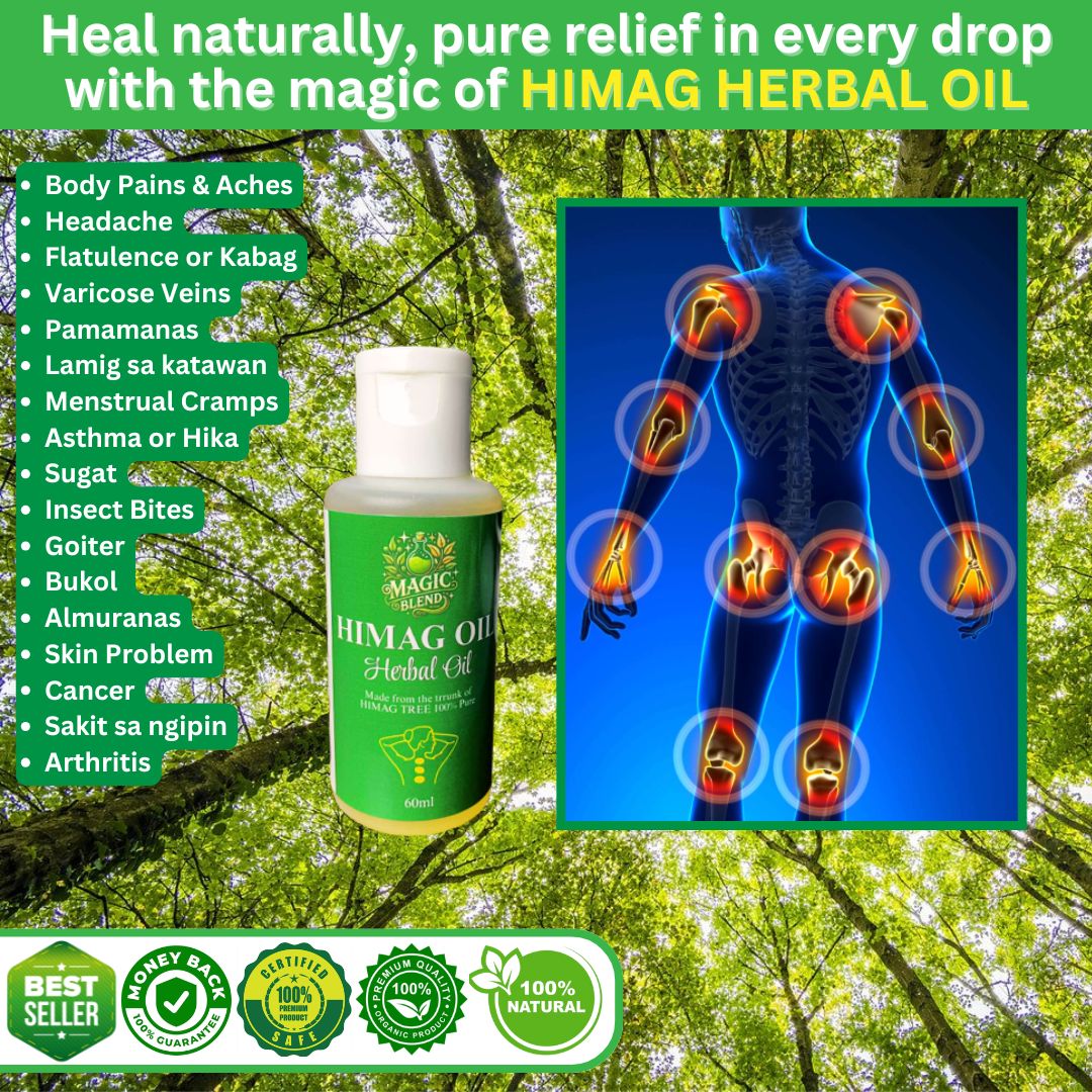 60ml HIMAG Pure Extract Herbal Miracle Oil Massage Oil Pain Reliever ...